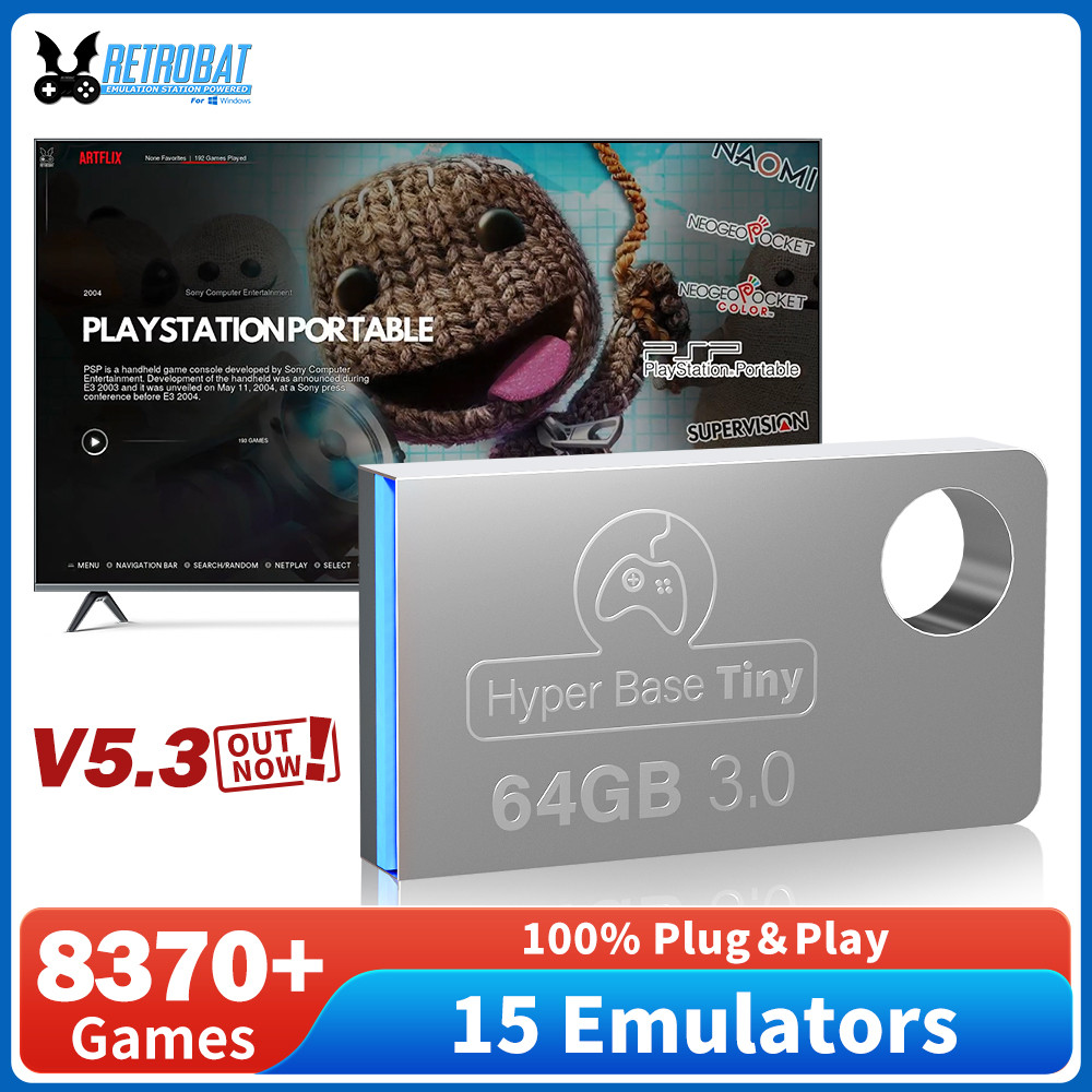 Jual Retrobat 64g Usb 3 0 Sk 15 Emulators 8731 Retro Games For Psp Dc