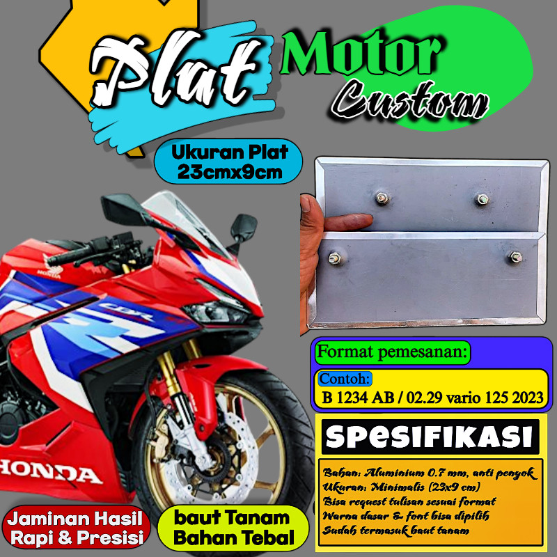 Jual Plat Custom Baut Tanam | Shopee Indonesia
