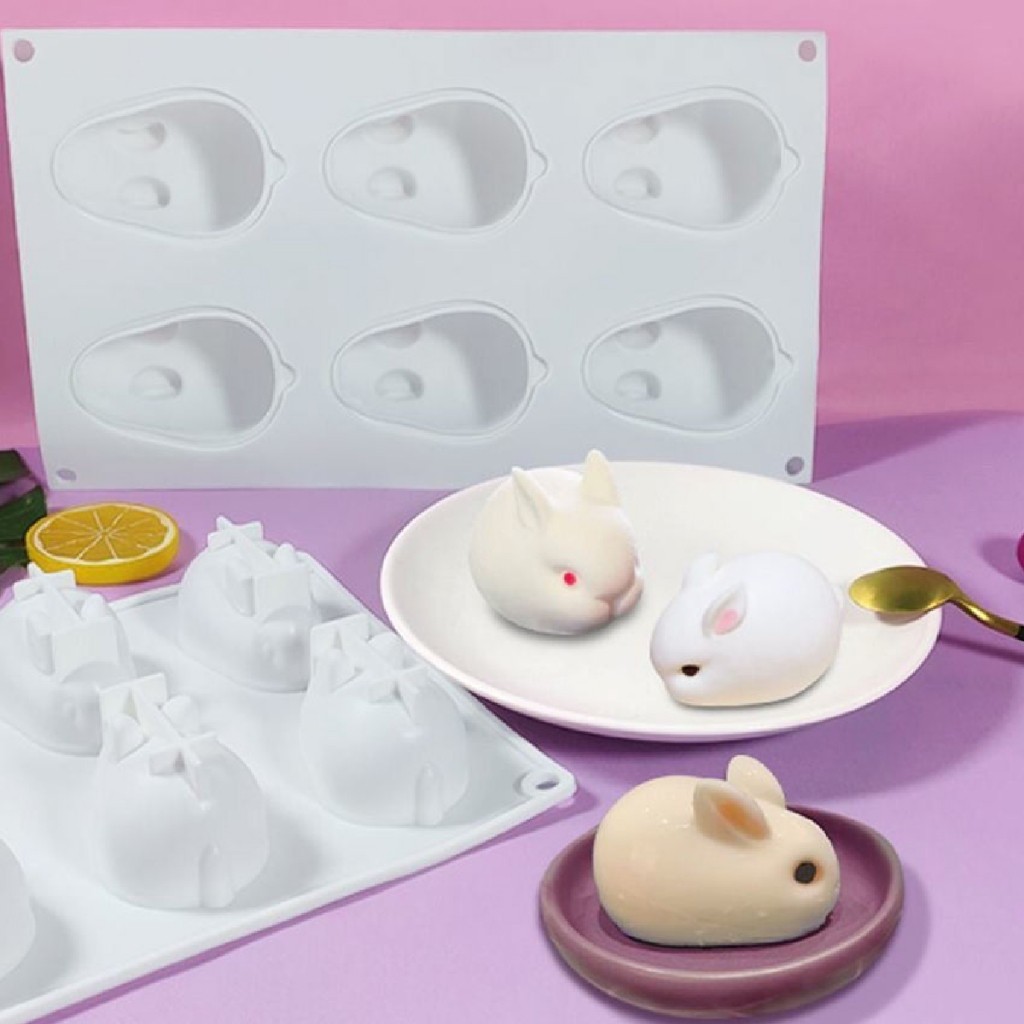 Jual Cetakan puding kelinci Agar-agar 3D Cetakan puding kelinci Silikon ...