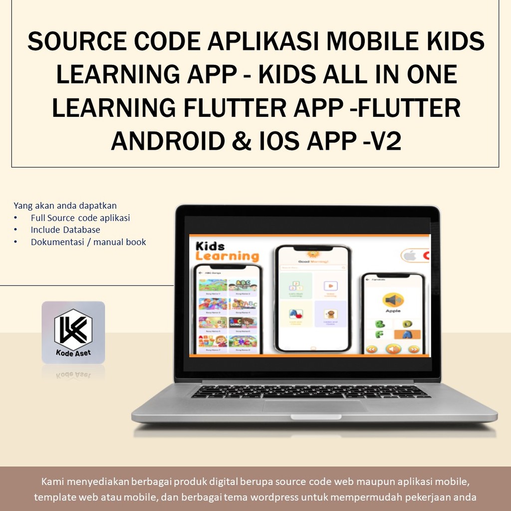 Jual SOURCE CODE APLIKASI MOBILE KIDS LEARNING APP - KIDS ALL IN ONE LEARNING FLUTTER APP ...