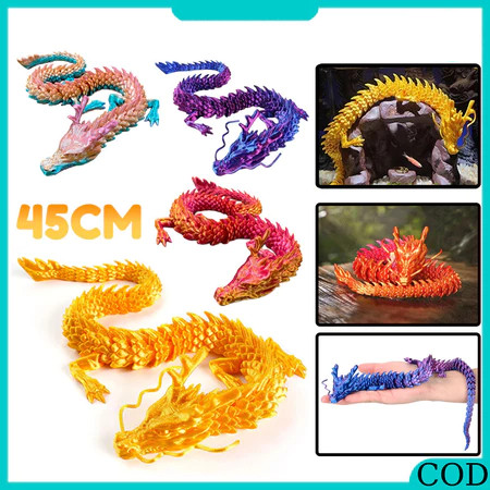 Jual Mainan Action Figure Naga Dragon / Articulated Dragon Toy / Cetak ...