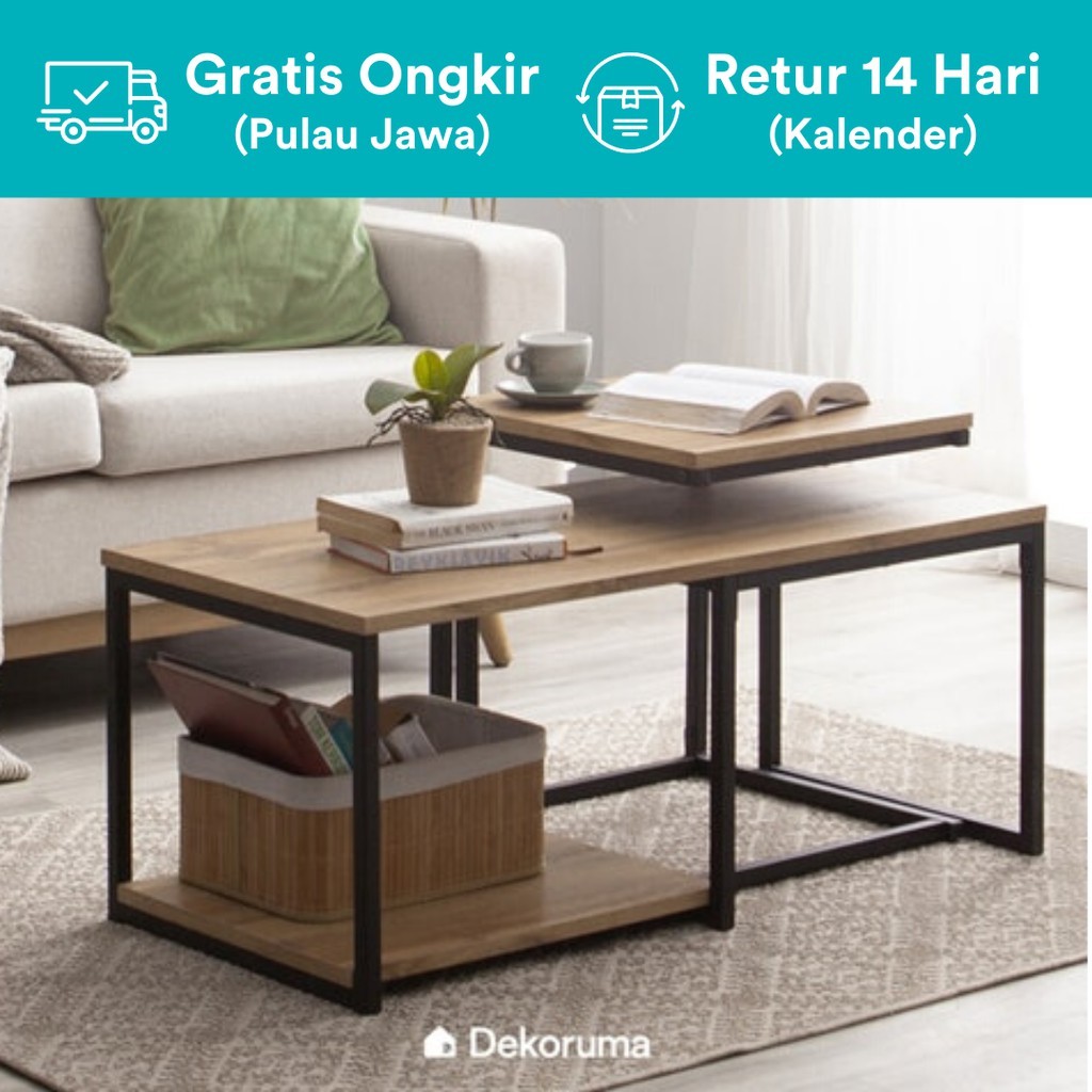 Jual Dekoruma Kozu Set Meja Tamu Minimalis dan Meja Samping - Coffee ...