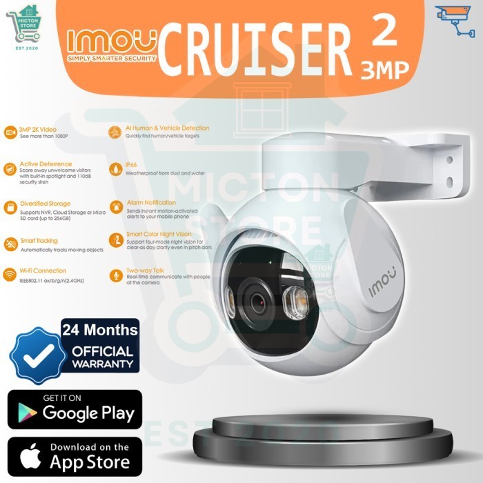 Jual BEZTON IMOU CRUISER 2 3MP Resolution 2K CCTV Camera Smart Kamera ...