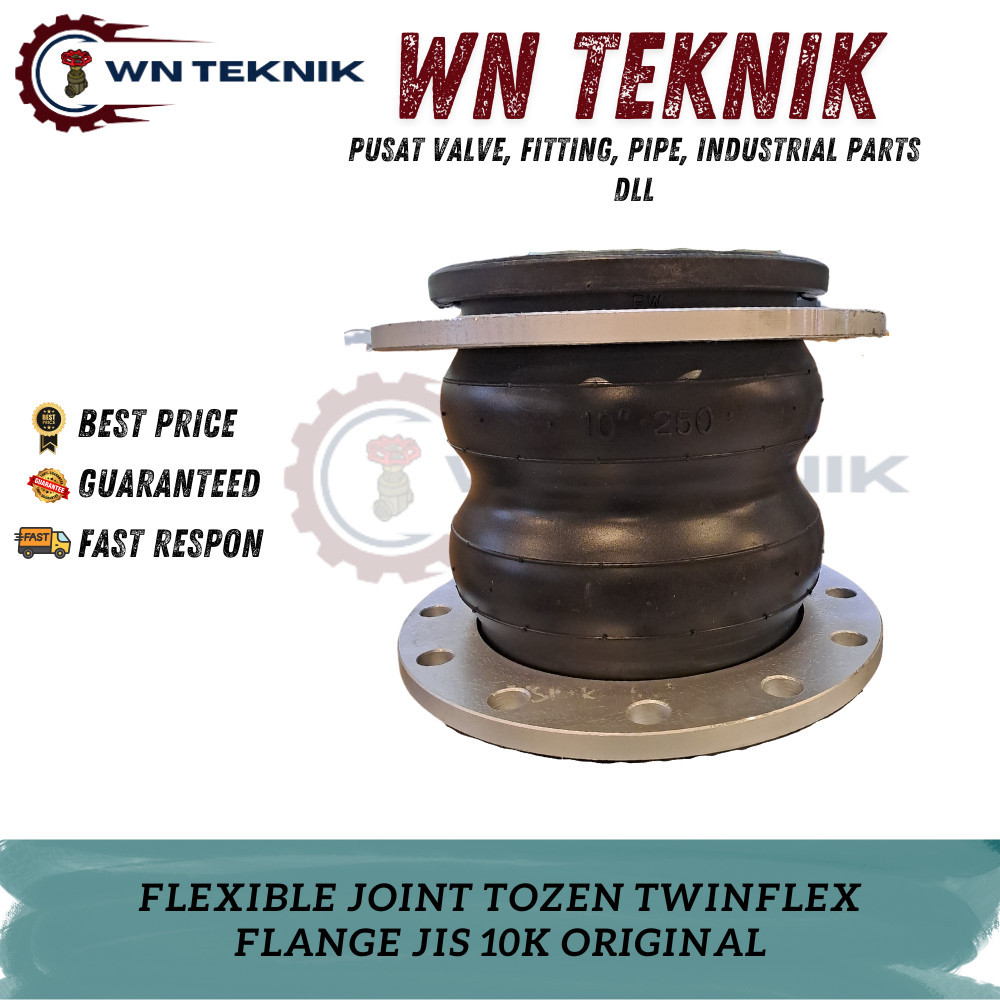 Jual FLEXIBLE JOINT TWINFLEX 6" INCH TOZEN JIS 10K ORIGINAL 100% ...