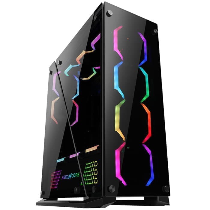 Jual Casing PC ABKO Tengri 650 Tempered Glass Left, Right & Front Panel | Shopee Indonesia