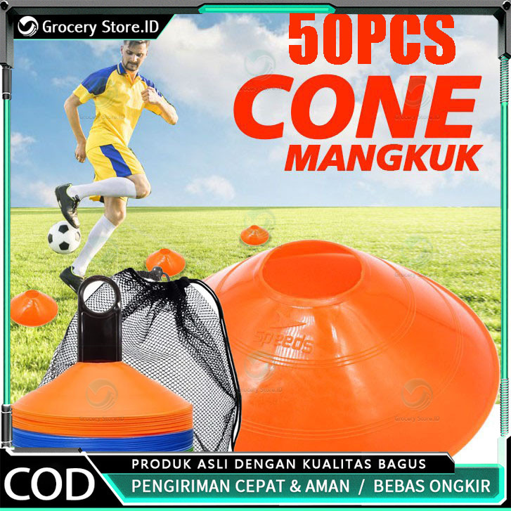 Jual 50pcs/Tas Cone Sepak Bola Mangkok Bola Training Latihan Atlet ...