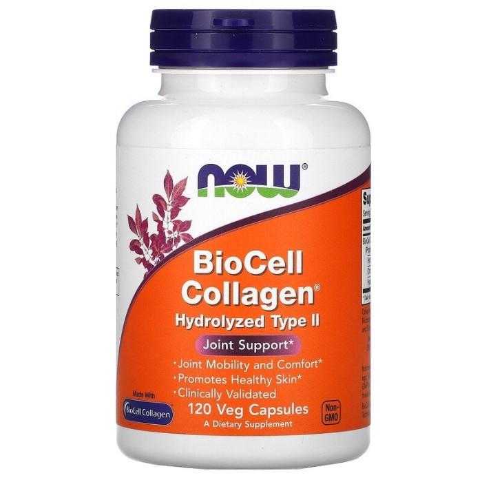 Jual Now Foods BioCell Collagen Hydrolyzed Type II 120 Veg Capsules USA ...