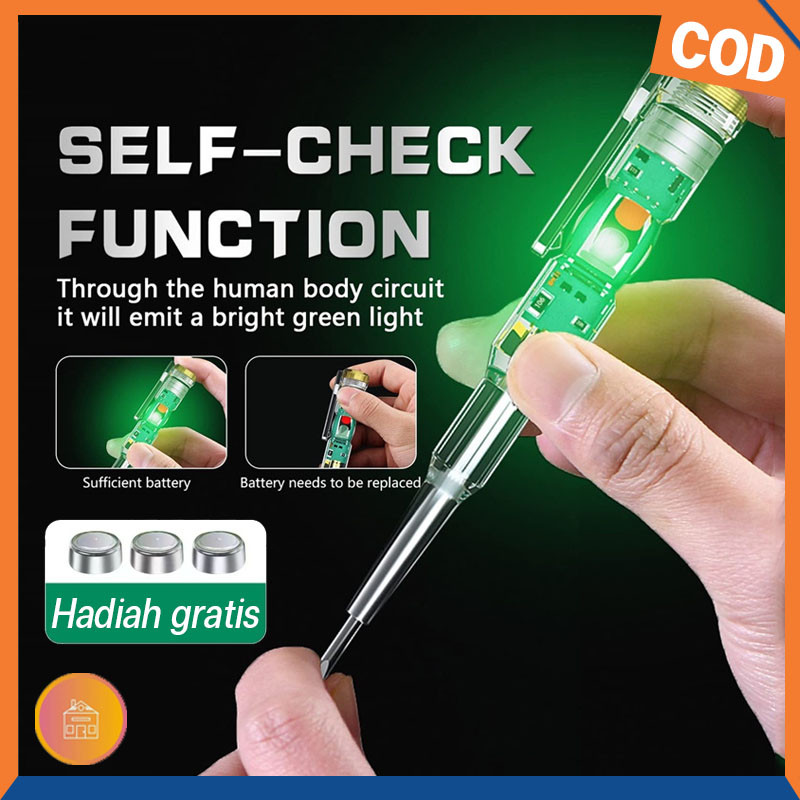 Jual LED Obeng Tespen Testpen Test Pen LED Alat Deteksi Cek Ukur Kabel ...