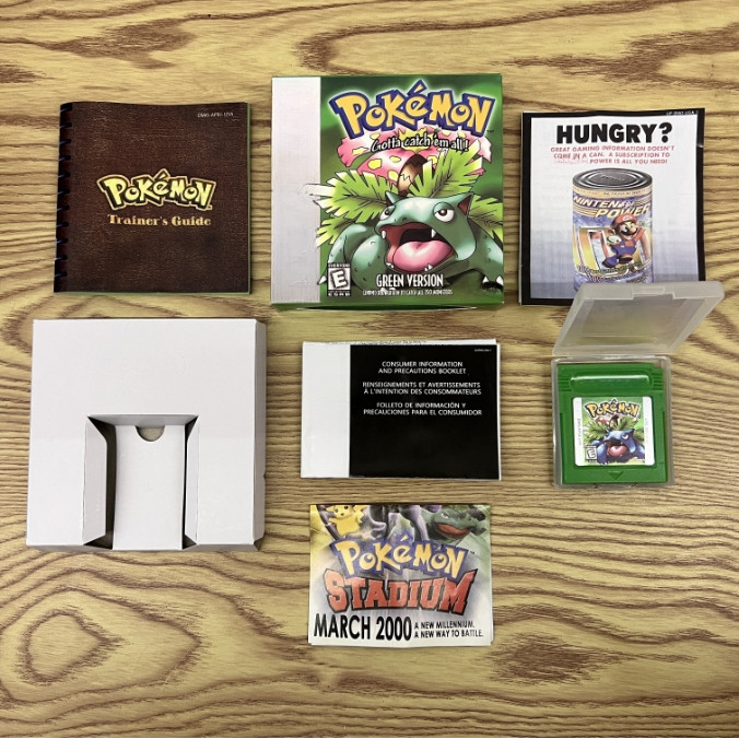Jual Pokemon Green GBC Game in Box for 16 Bit Video Game Cartridge ...