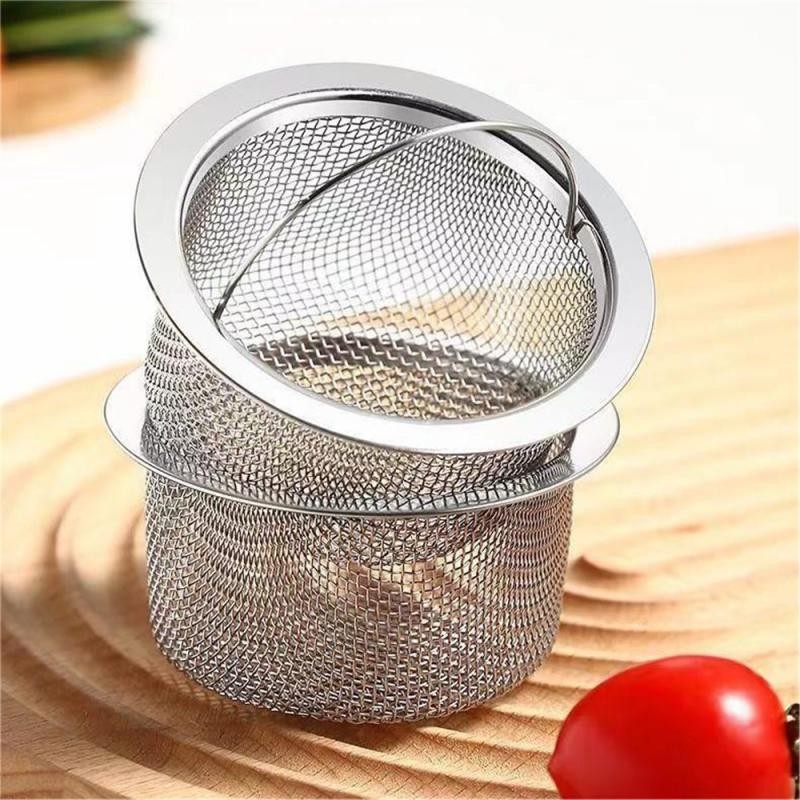 Jual Kitchen Sink Stainless Steel Filter Sewer Mesh Strainers ...