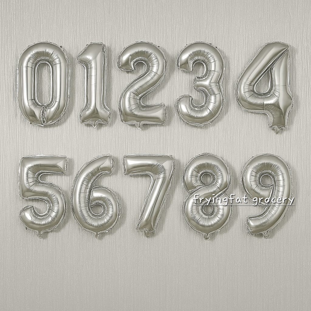 Jual (Grosir) Balon Foil Angka 40 cm Silver | Shopee Indonesia