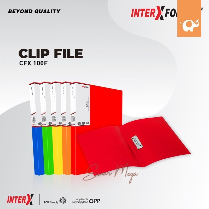 Jual Inter X Clip File Folio F4 FC/ Map Plastik Klip | Shopee Indonesia