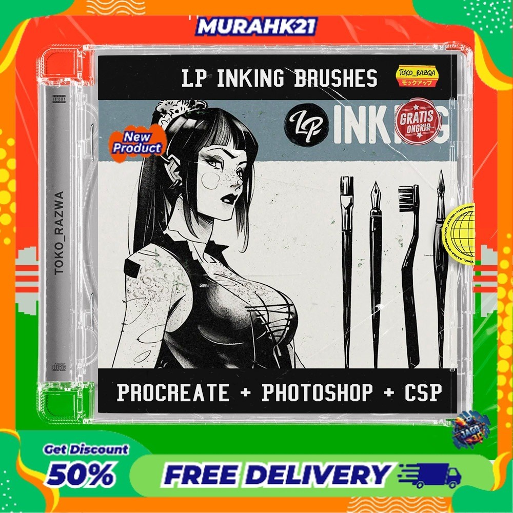 Jual Procreate + Photoshop + Clip Studio Paint Brush - LP Inking - 231024 CSP | Shopee Indonesia