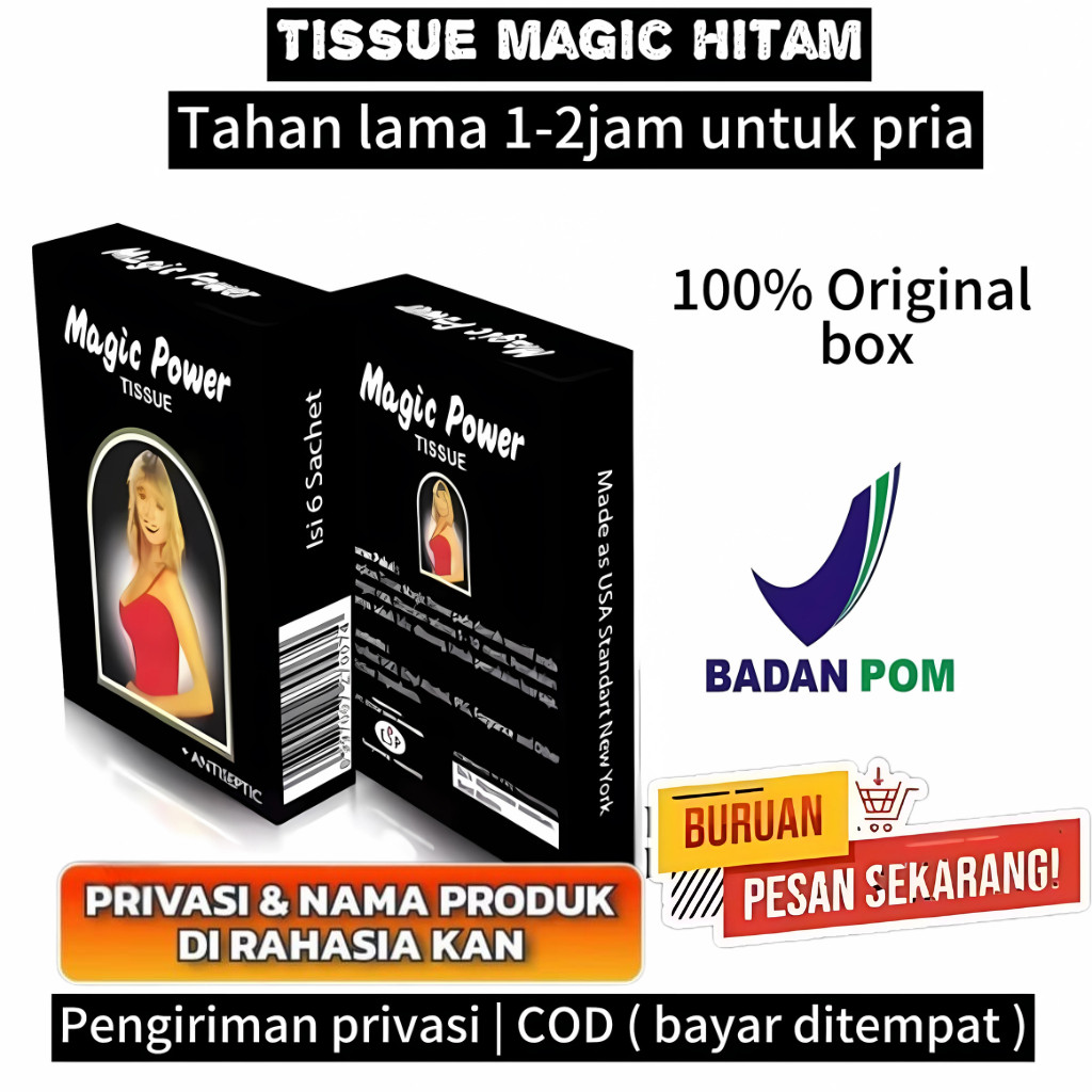 Jual Magic Power Tissue - Antiseptic Tissue Original - 1 Box (6 Sachet ...