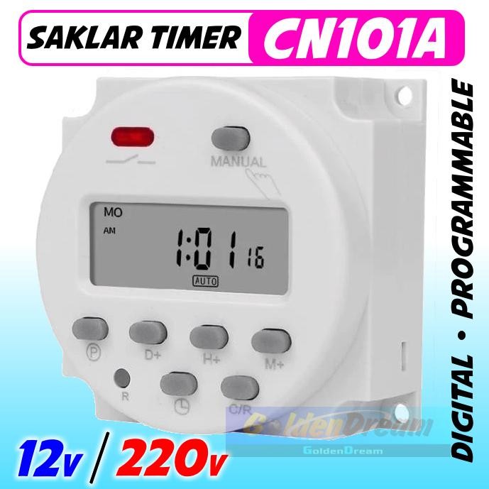 Jual Timer Switch Digital 12v DC 220v AC CN101A Time Delay Relay untuk Lampu Timer Digital ...