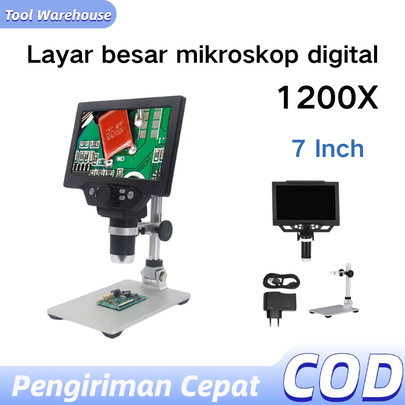 Jual Mikroskop Digital 1200X kaca Layar LCD Besar Mikroskop Amplifikasi ...