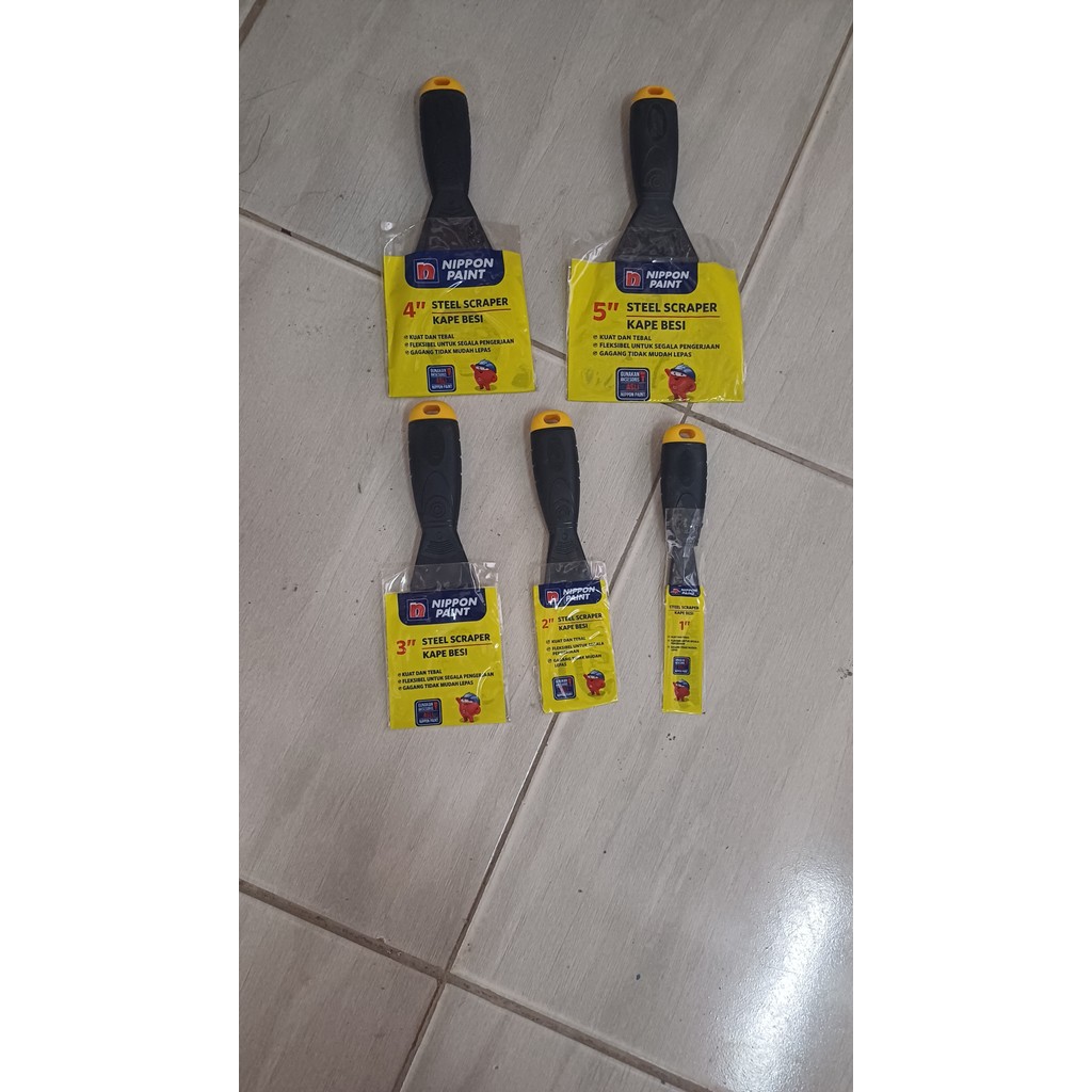Jual Kape Besi Steel Scraper Nippon Paint ukuran 1 2 3 4 5 | Shopee ...