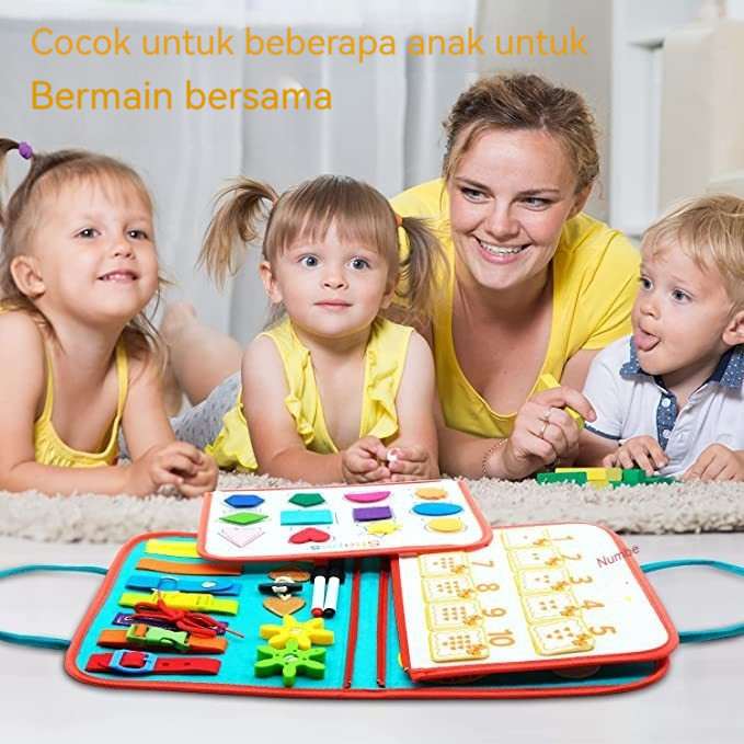 Jual Anak Busy Board Mainan Montessori Untuk Perkembangan Sensorik Anak ...