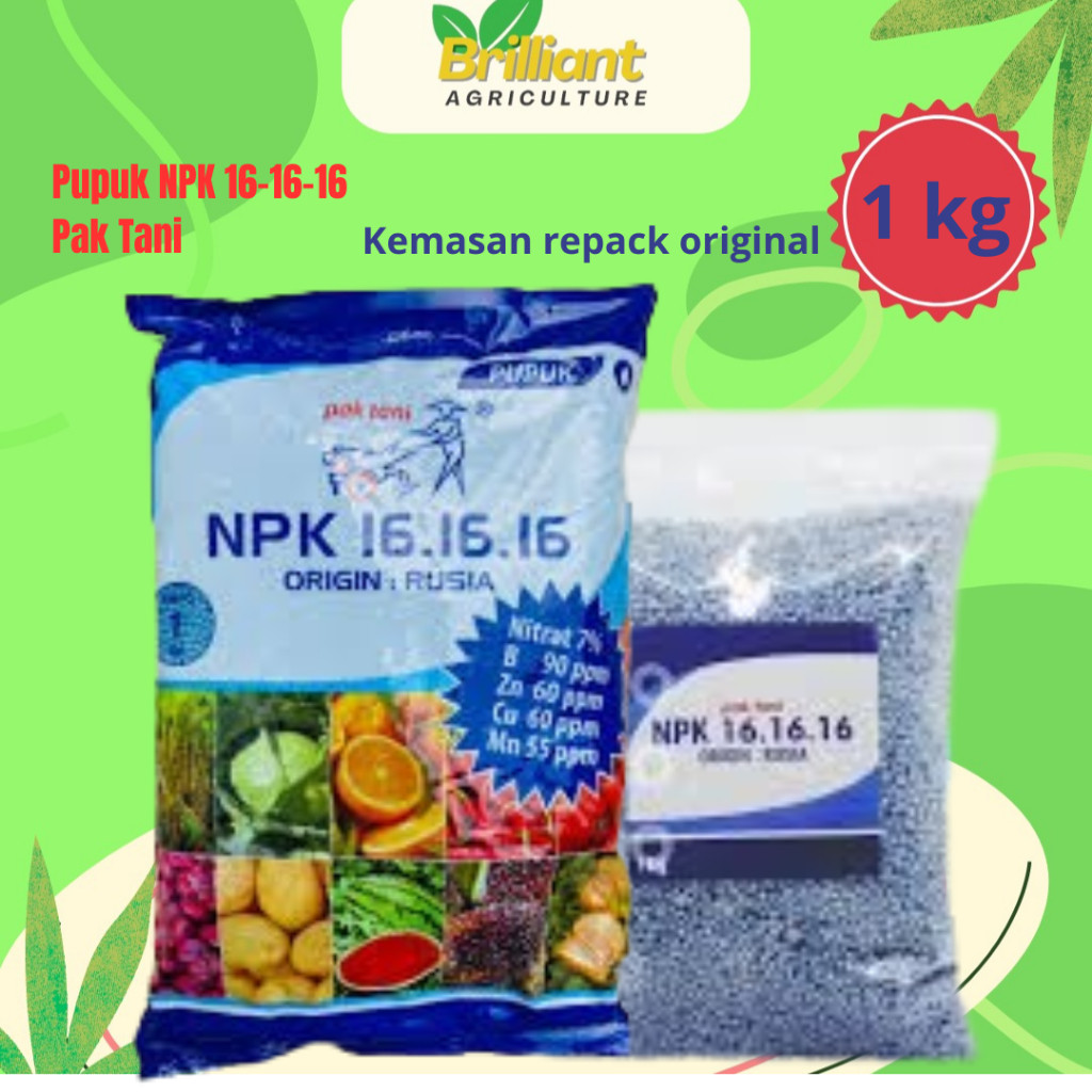 Jual PUPUK NPK PAK TANI 16 16 16 KEMASAN REPACK 1 KG BF | Shopee Indonesia