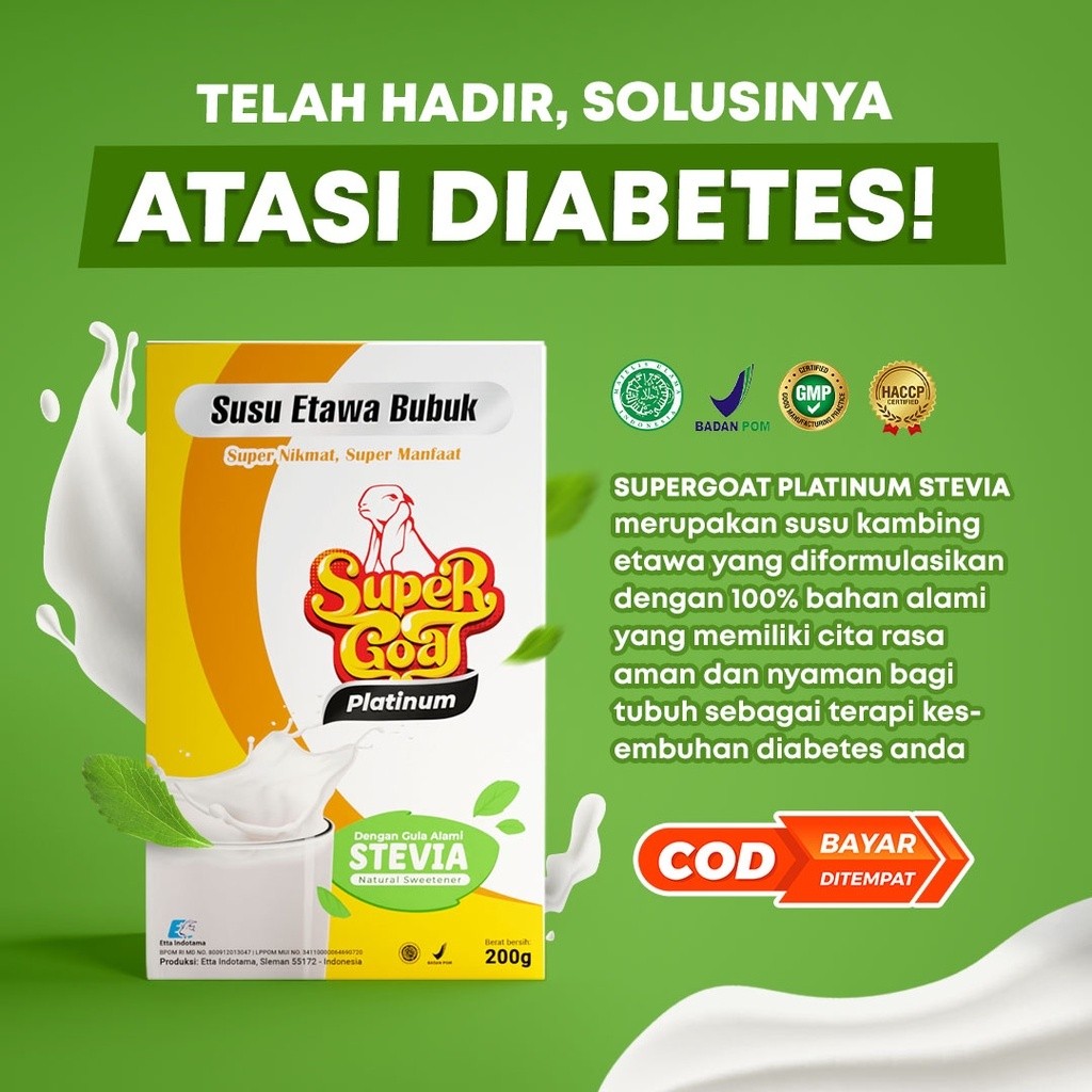 Jual Supergoat Susu Etawa Spesialis Diabetes dan Gula Darah Gula Stevia ...