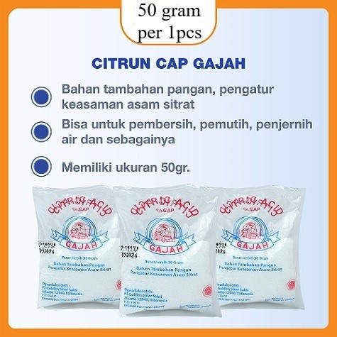 Jual Citrun asam / Sitrun / Citrid Acid / Penjernih air Sachet 50gr ...