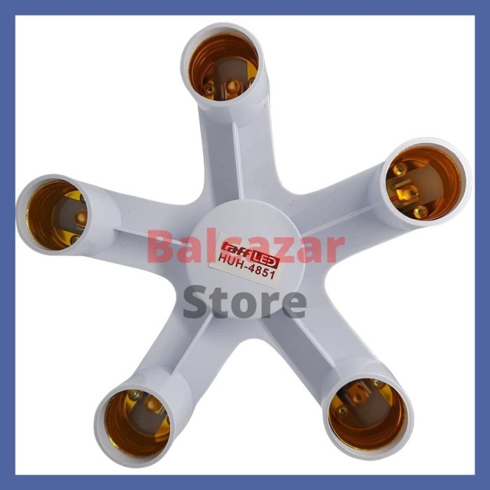Jual Fitting Lampu Led E27 Cabang 5 / Dudukan Bohlam Studio Foto ...