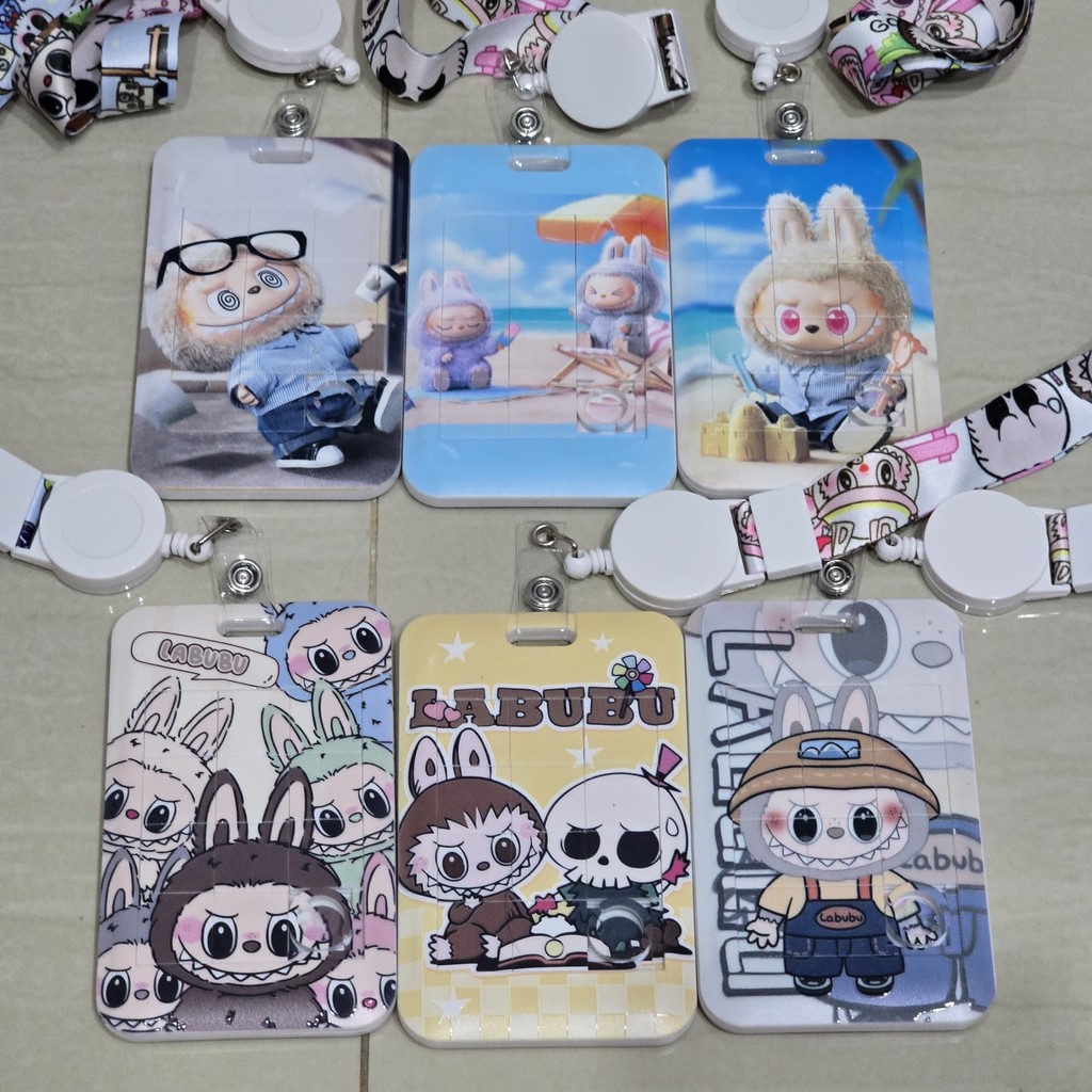 Jual Gantungan Kartu Name Tag Puzzle / ID Card Holder Premium Labubu ...