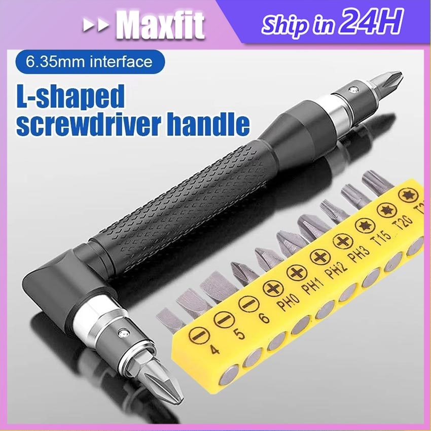 Jual Set Obeng L Siku Magnet / Gagang Double Ended / Dual Head Socket ...