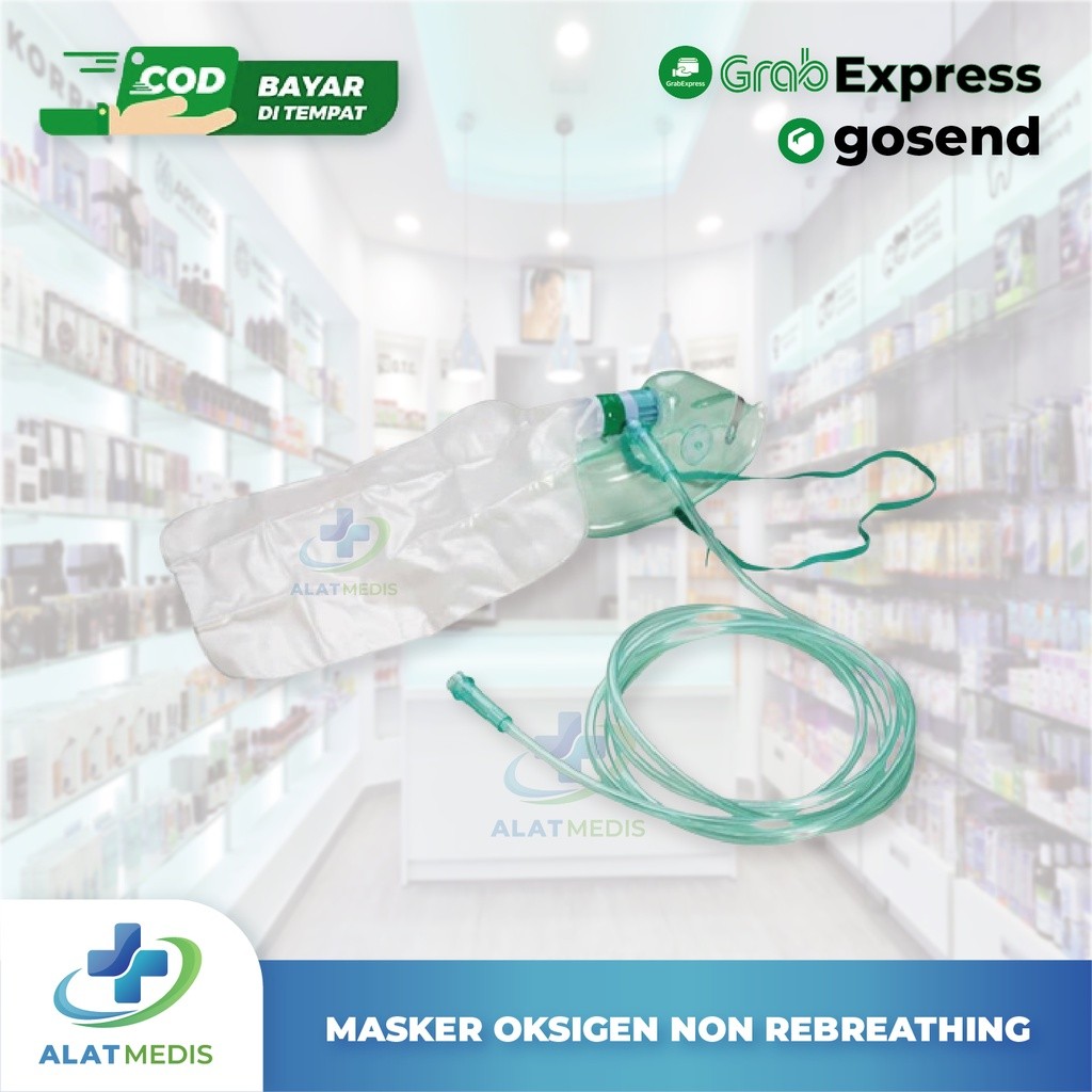 Jual Non Rebreathing Oxygen Masker Oksigen Mask Selang NRM kantung ...