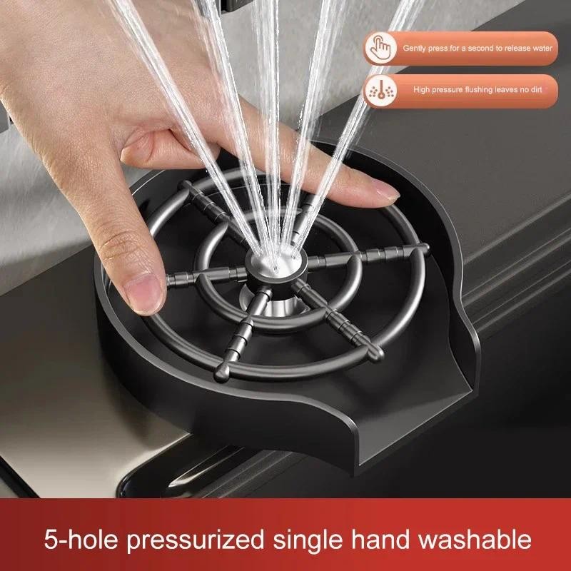 Jual High-pressure cup washer automatic rotating kitchen sink vegetable ...