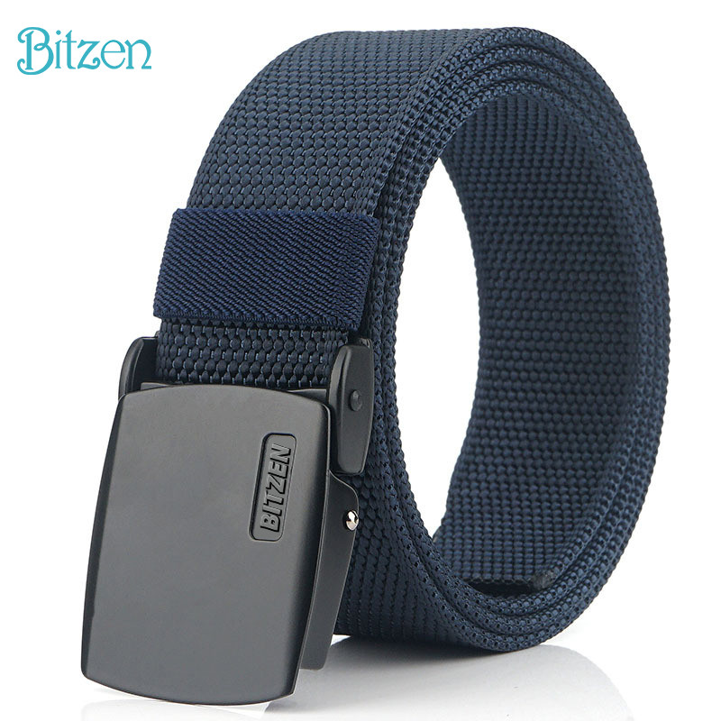 Jual Bitzen 150CM Ikat Pinggang Pria Canvas Casual Nylon Premium Sabuk ...