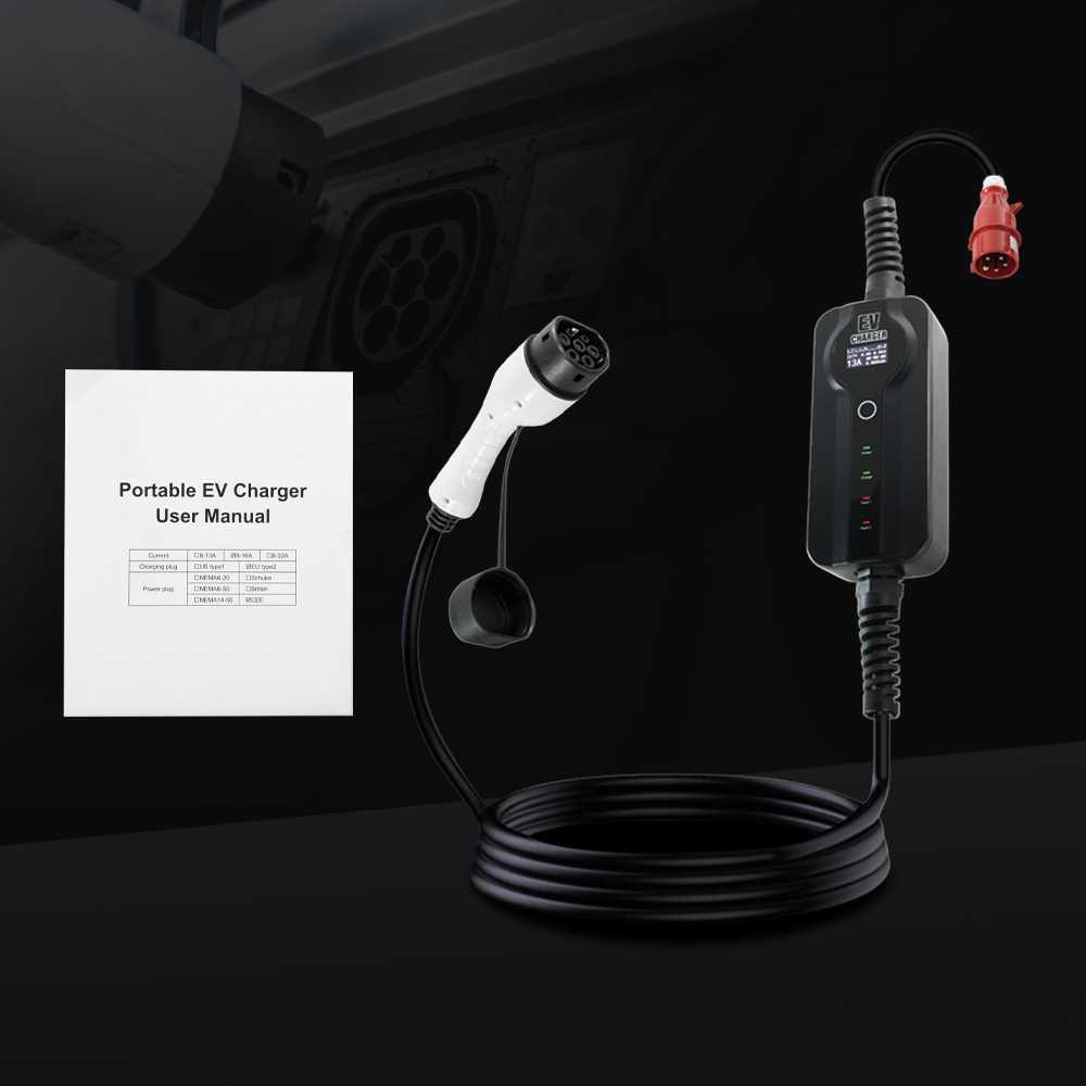 Jual AJSSHOP YEEDA Charger Mobil Listrik 3-Phase 16A 11kW Male 5 Pin to ...