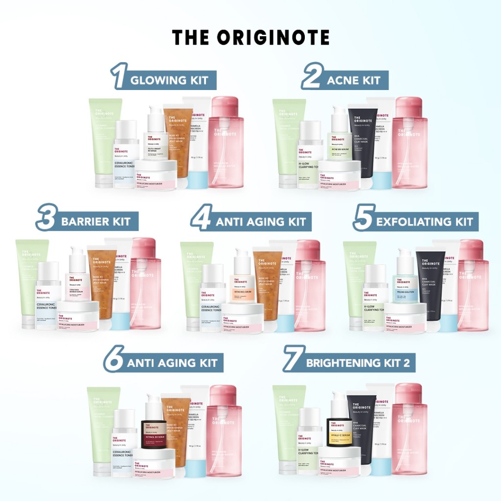 Jual PROMO SPECIAL BUNDLE 7in1 The Originote KIT : ACNE KIT, GLOWING ...