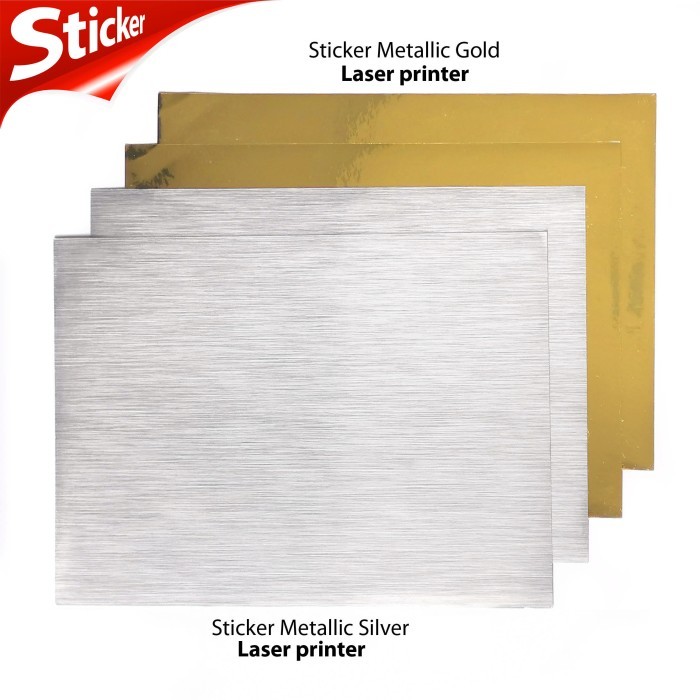 Jual Stiker Verona Metallic Gold Silver, Emas Perak A3 A4 - A4 Silver ...