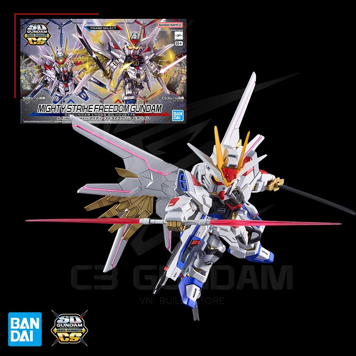 Jual SDCS Mighty Strike Freedom Gundam Seed SD Original Bandai | Shopee Indonesia