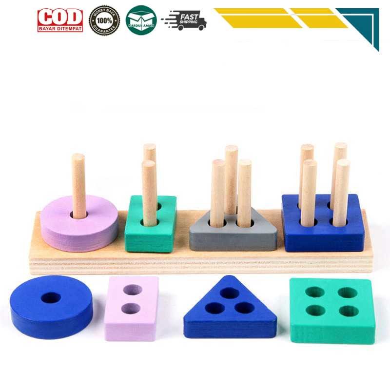 Jual FreeGIFT Mainan Edukasi Motorik & Kecerdasan Anak Shape Match ...