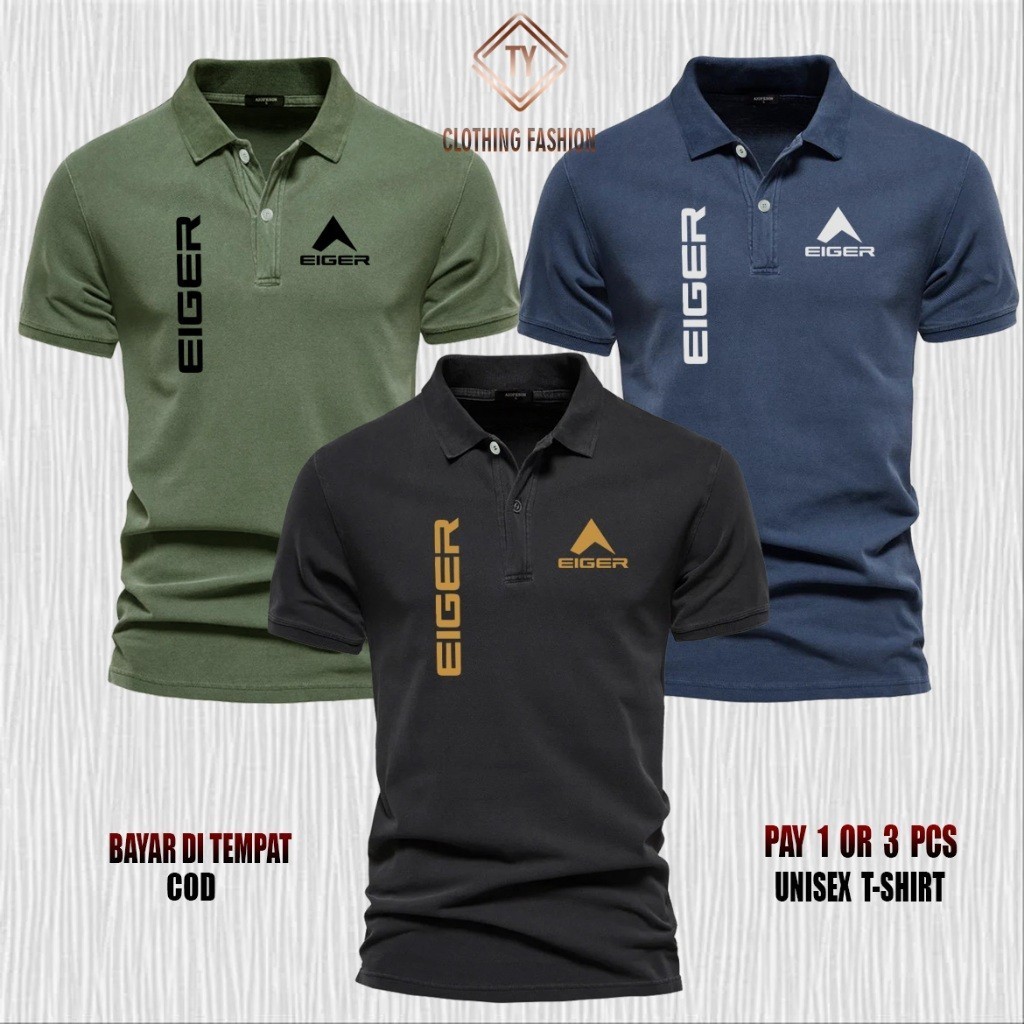 Jual BUY 1 GET 3 Kaos T-Shirt Polo Kerah Wangki Logo | 1205 TEXT ...
