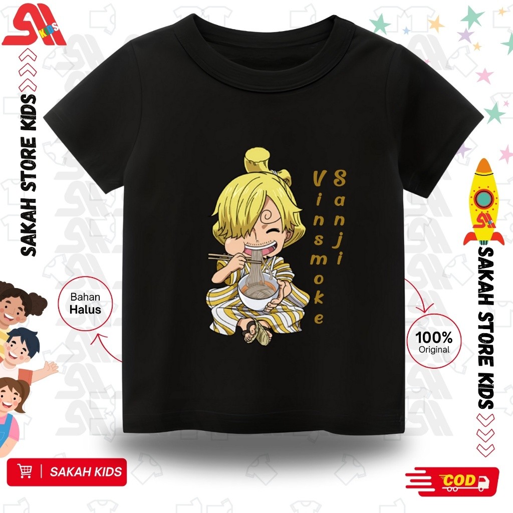Jual RYUSAN Kaos Anak gambar ANIME VINSMOKE SANJI Bahan Katun Combed ...