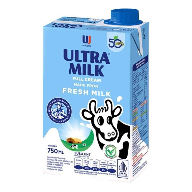 Jual Ultra Milk Susu UHT Full Cream 750 ml | Shopee Indonesia