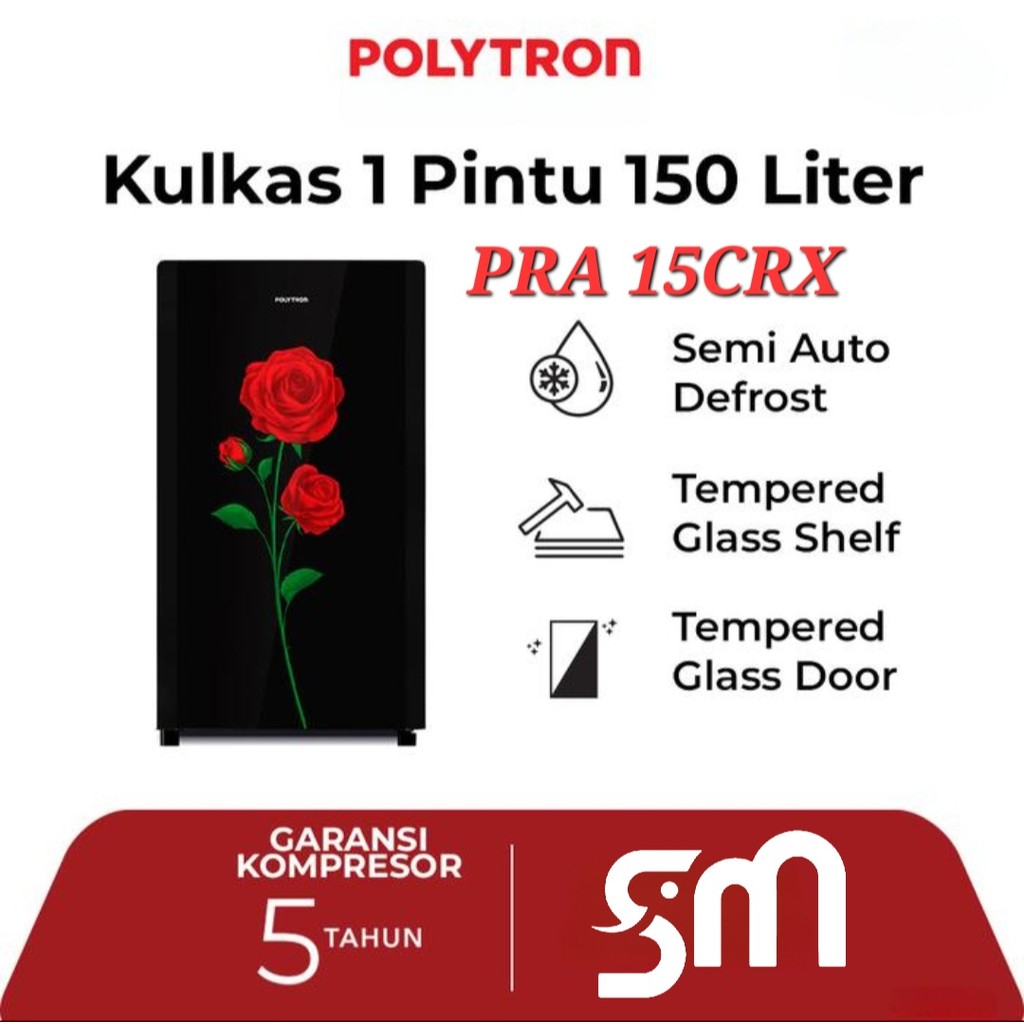 Jual Kulkas Polytron 1 pintu PRA-15CRX PRA15CRX 150 Liter Belleza ...