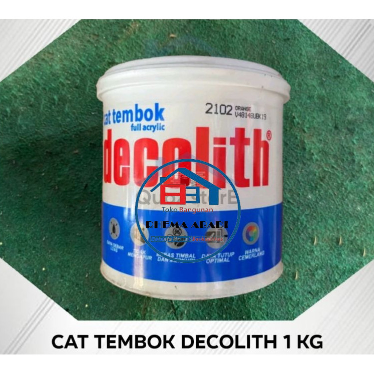 Jual RHEMA Cat Tembok Decolith 1 Kg Full Acrylic Warna CAT KEMASAN 1KG ...