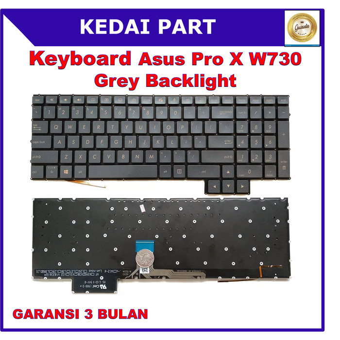 Jual Keyboard Asus ProArt StudioBook Pro X W730 W730G5T W750 Grey ...