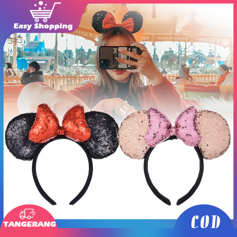 Jual Bando Mickey Mouse Bando Kartun Bando Disney Glitter | Shopee ...