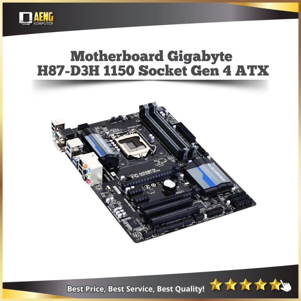Jual Mainboard Mobo Motherboard Pc Gaming Merk Gigabyte H87 GA- H87-D3H ...