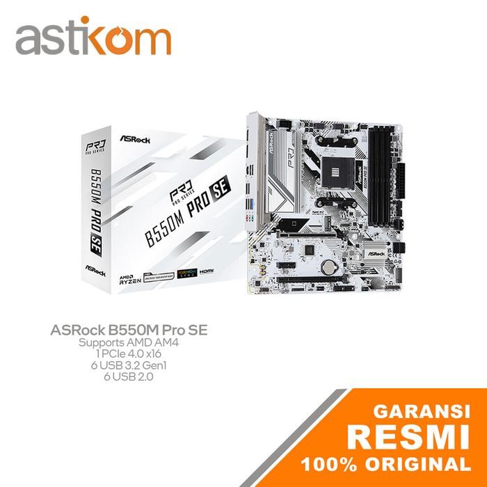 Jual Motherboard ASRock B550M Pro SE AM4 DDR4 | Shopee Indonesia
