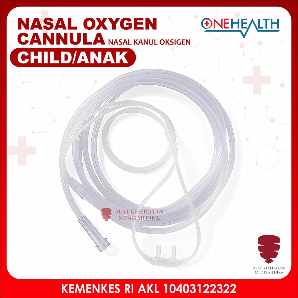 Jual Nasal Oxygen Cannula Child Onehealth Selang Nasal Oksigen Kanul ...