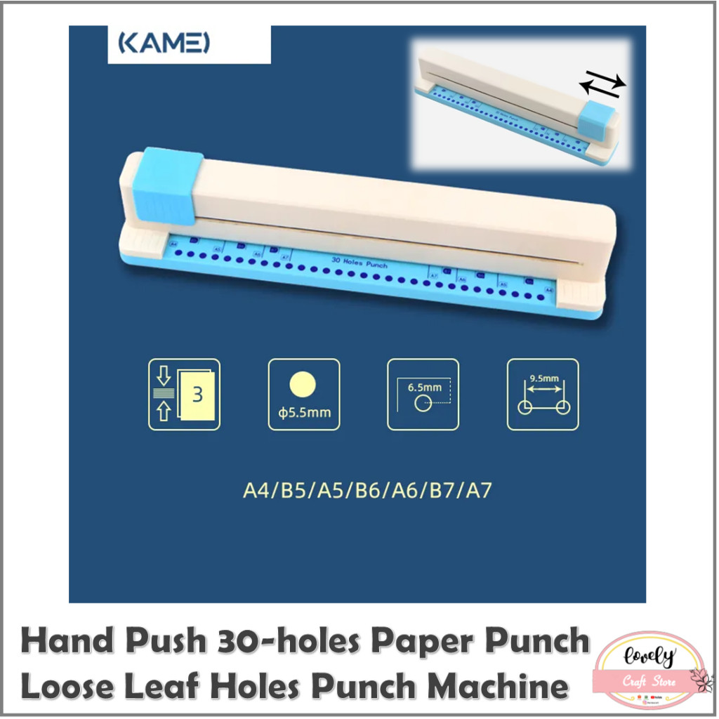 Jual LovelyCraftStore | KAMEI - Hand Push 30holes Paper Punch Loose ...