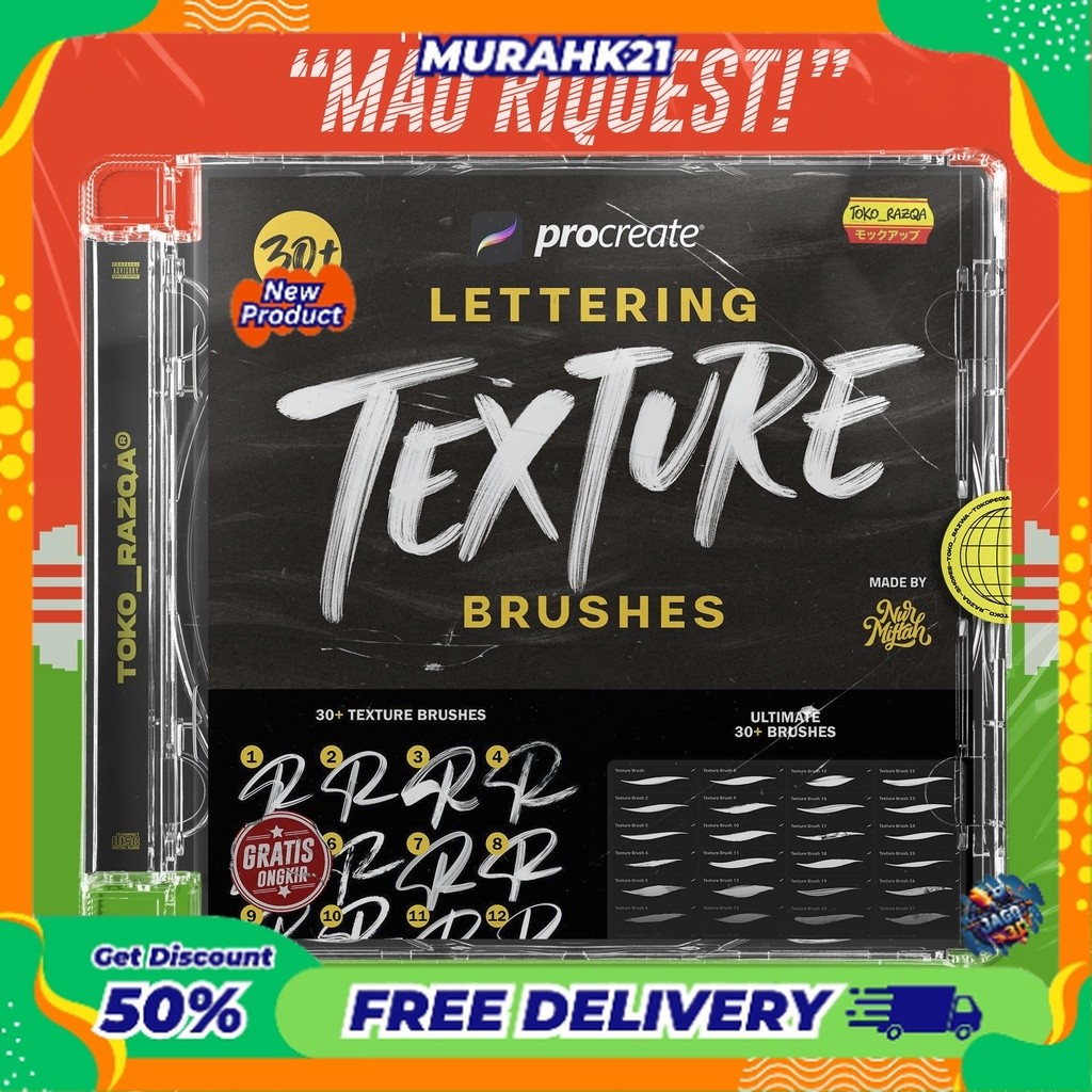 Jual Procreate Lettering Texture Brushes PROCEATEBRUSH | Shopee Indonesia