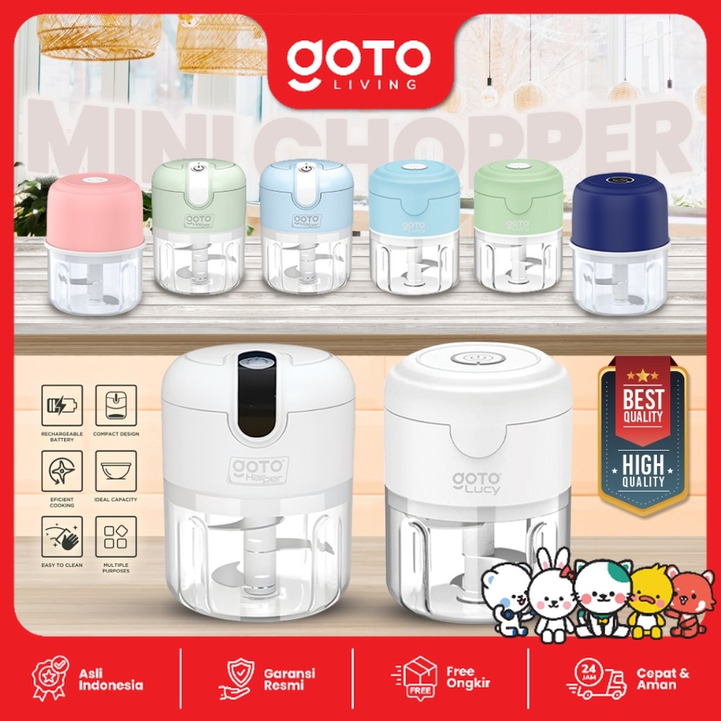 Jual Goto Lucy Harper Mini Chopper Blender Penggiling Bumbu Dapur ...
