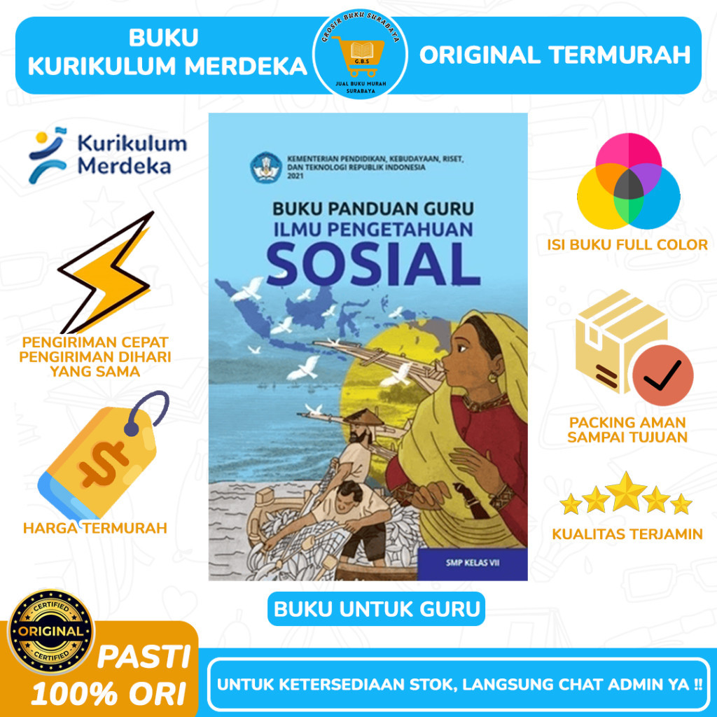 Jual Buku Panduan Guru IPS Kelas 7 SMP - Buku Paket Kumer - Kurikulum Merdeka | Shopee Indonesia